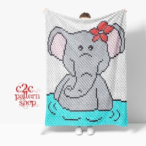 C2C Elephant Crochet Pattern C2C Graphgan Pattern C2C | Etsy
