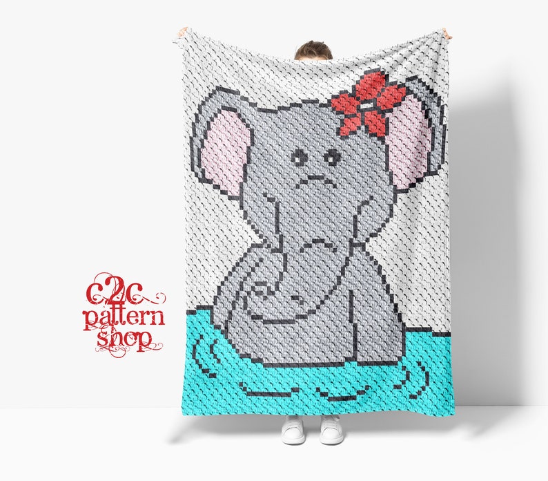 C2C Elephant Crochet Pattern C2C Graphgan Pattern C2C | Etsy