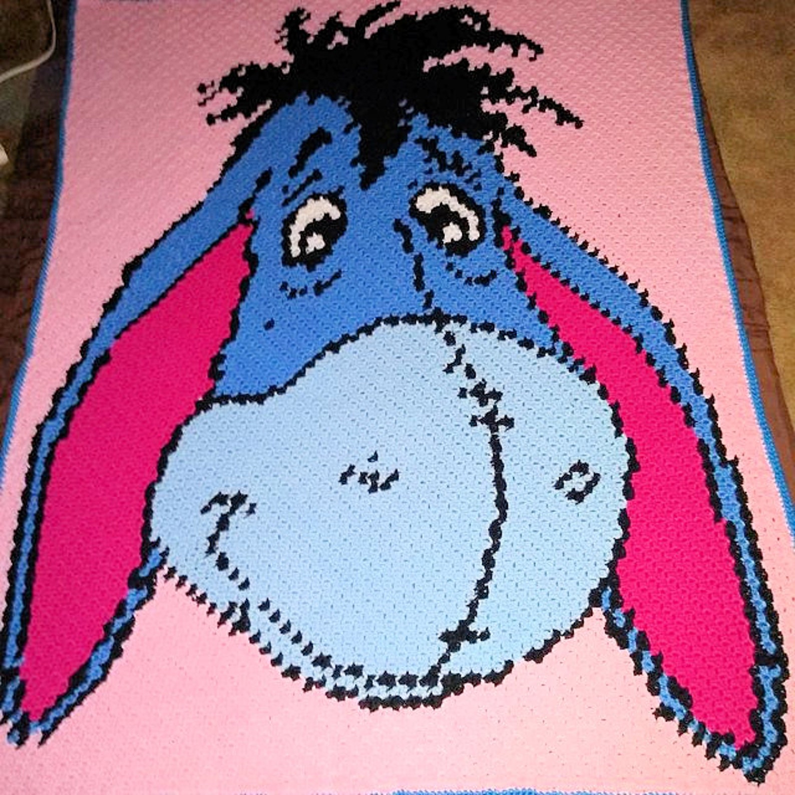 C2C Eeyore Winnie the Pooh Cartoon Crochet Pattern With - Etsy