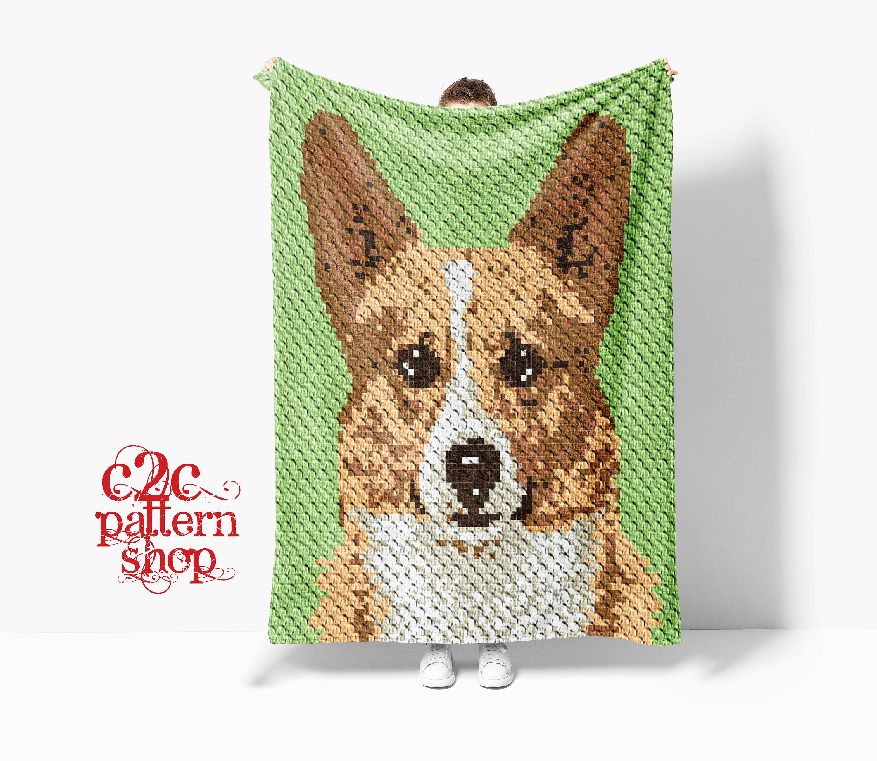C2C Corgi Dog Crochet Pattern / Corner to Corner / C2C | Etsy