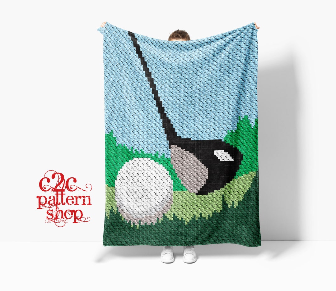 C2C Golf Sport Crochet Pattern With Written/color Instructions, Full ...