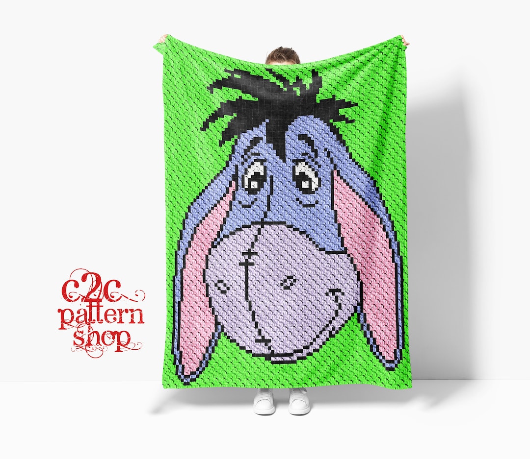 C2C Eeyore Winnie the Pooh Cartoon Crochet Pattern With Written ...