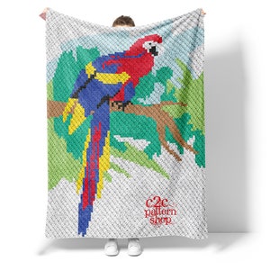 NEW Parrot C2C Crochet Pattern With Written Instructions / (can Be Used ...