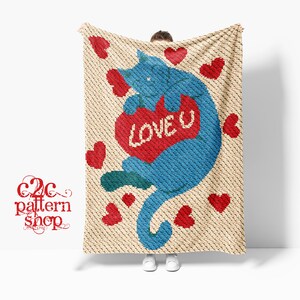 Mini C2C Cat Crochet Pattern / C2C Graphgan / C2C Graphs / C2C | Etsy