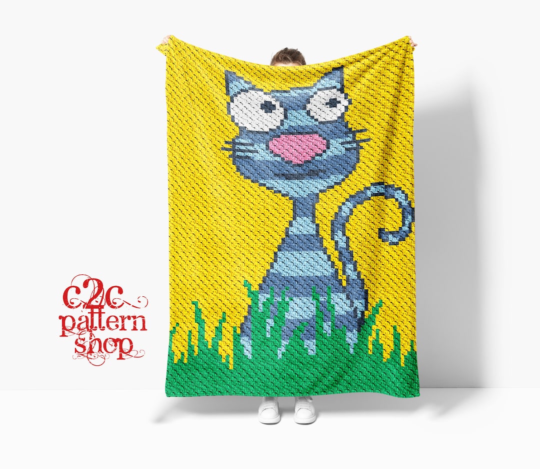 C2C Cat Crochet Pattern / Cat Afghan / C2C Cat Graph - Etsy