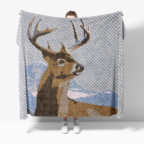 C2C Deer Head Crochet Pattern / C2C Graphs / Corner to Corner - Etsy