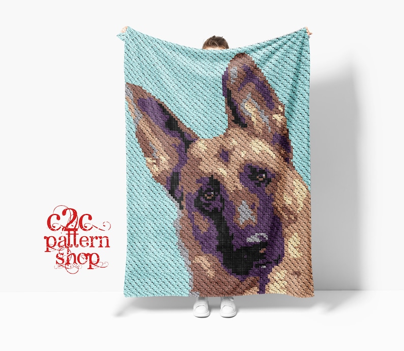 C2C German Shepherd Dog Crochet Pattern / C2C Graphgan | Etsy