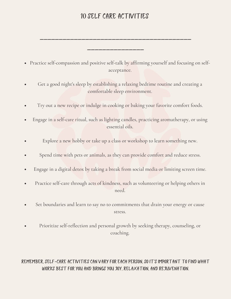 12 Week Printable/digital Self-care Journal, With Daily Journaling ...