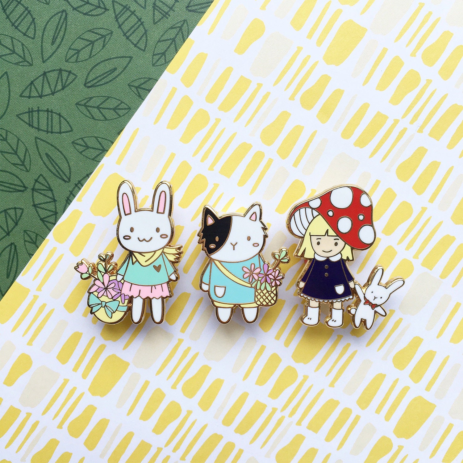 Forest Rabbit Hard Enamel Pin Kawaii Rabbit Enamel Pin - Etsy