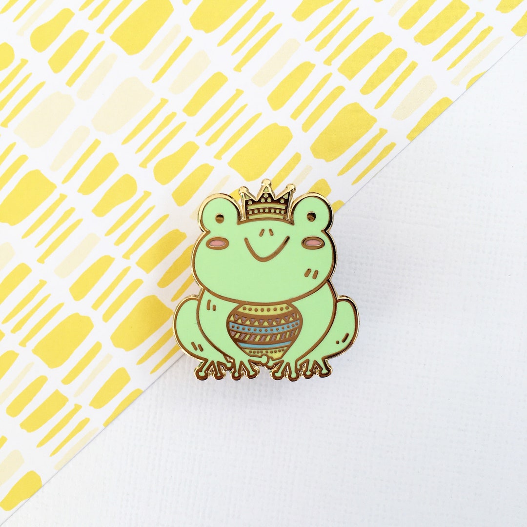 Frog Prince - Hard Enamel - Kawaii Accessories, Cute Enamel Pin, Kawaii ...