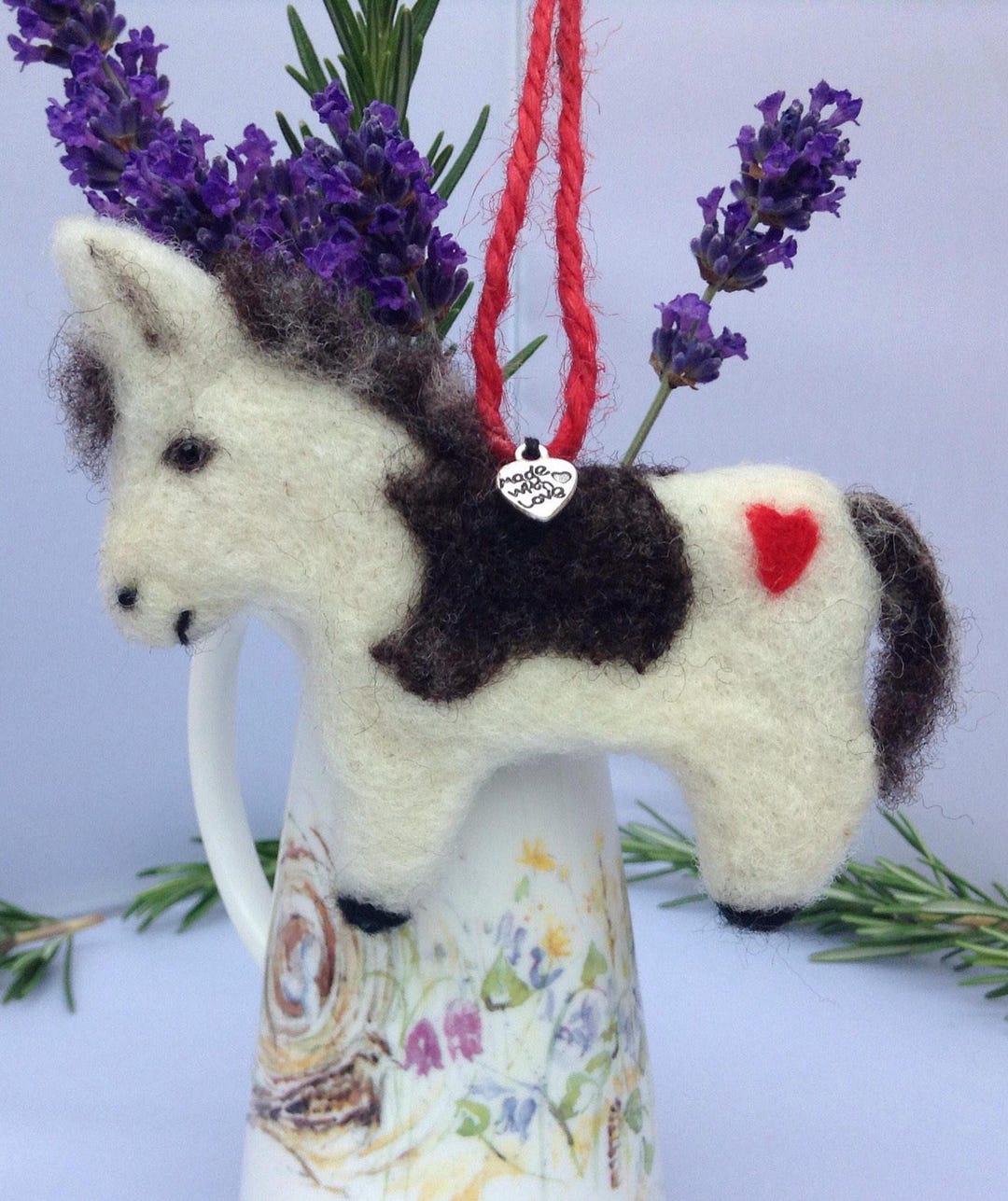 Cute Valentine Donkey With Heart Valentines Gift Needle Felt - Etsy