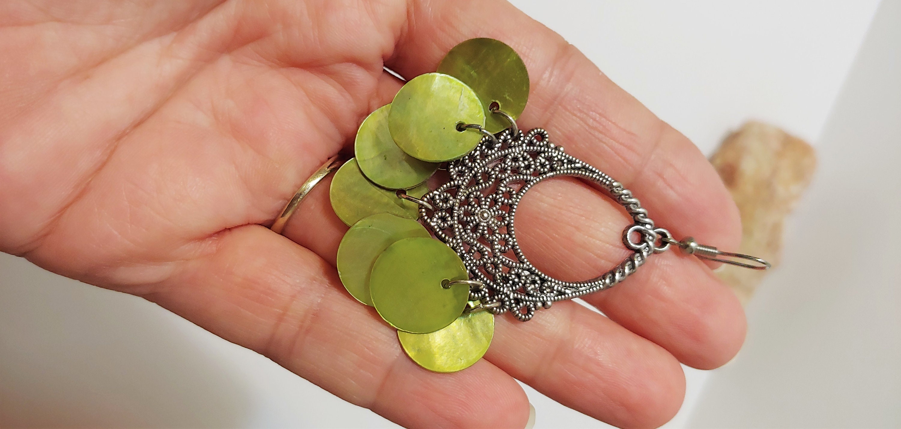 MOTHER-OF-PEARL WATERMARK EARRINGS - Etsy