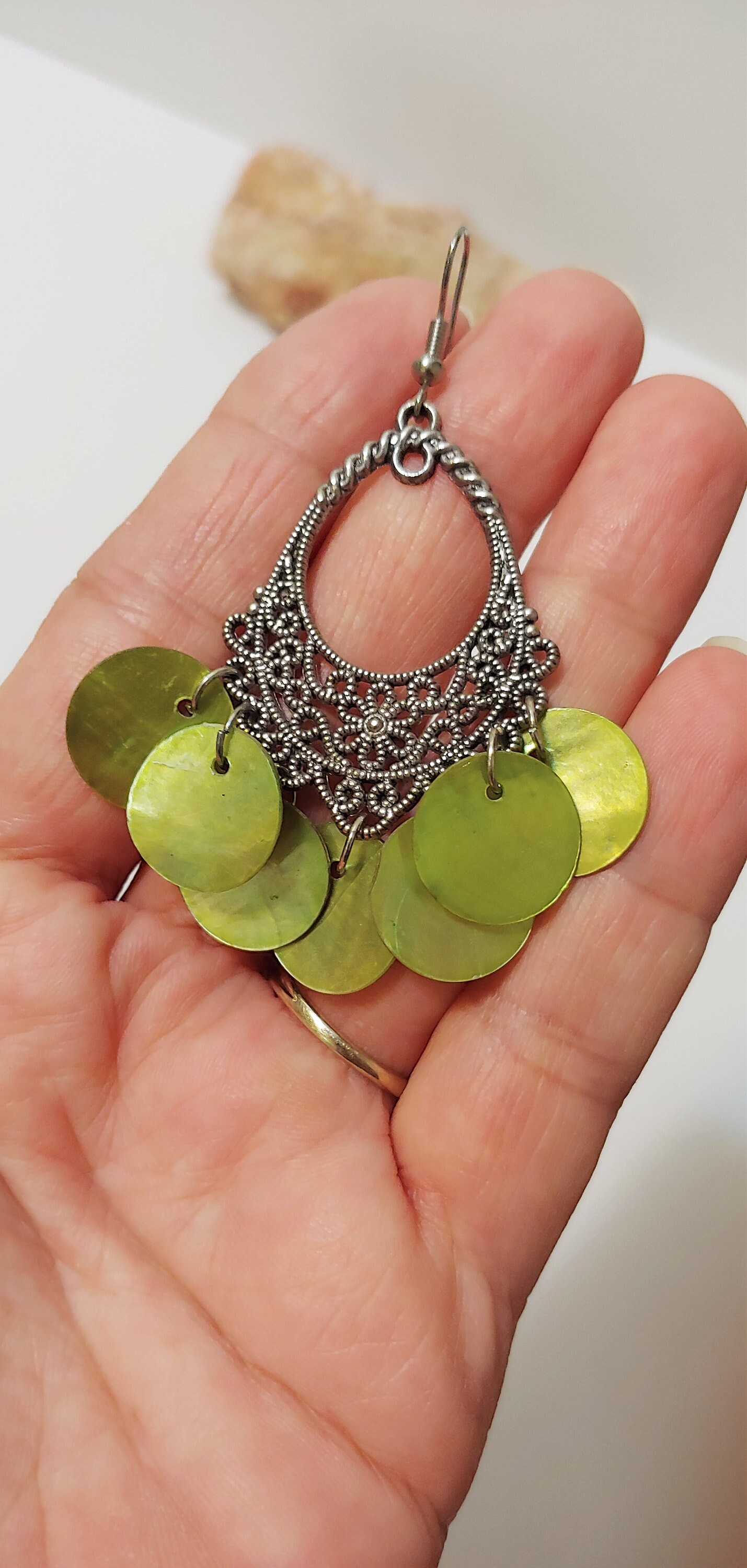 MOTHER-OF-PEARL WATERMARK EARRINGS - Etsy