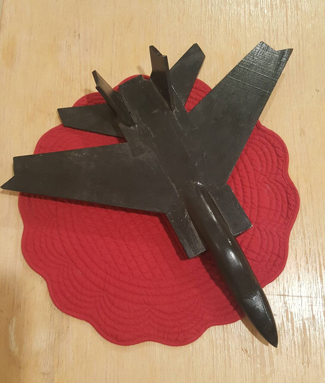 F-14 Tomcat Fighter Jet - Toy Plane - Handmade Wooden - Vintage Estate ...