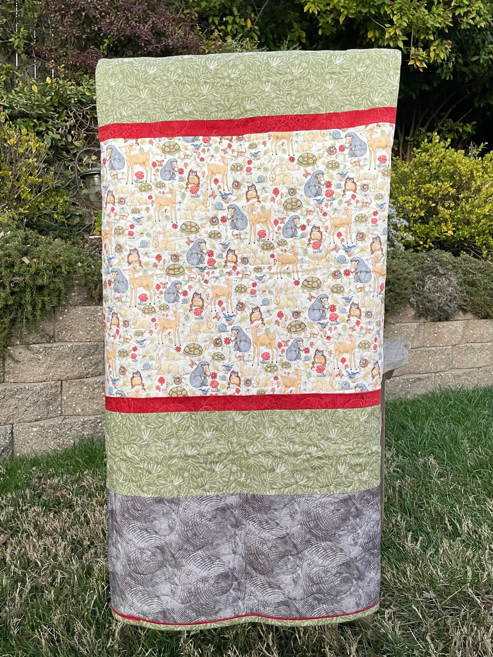 Forest Animals Baby Quilt. Woodland Animals Baby Quilt, Crib Quilt ...