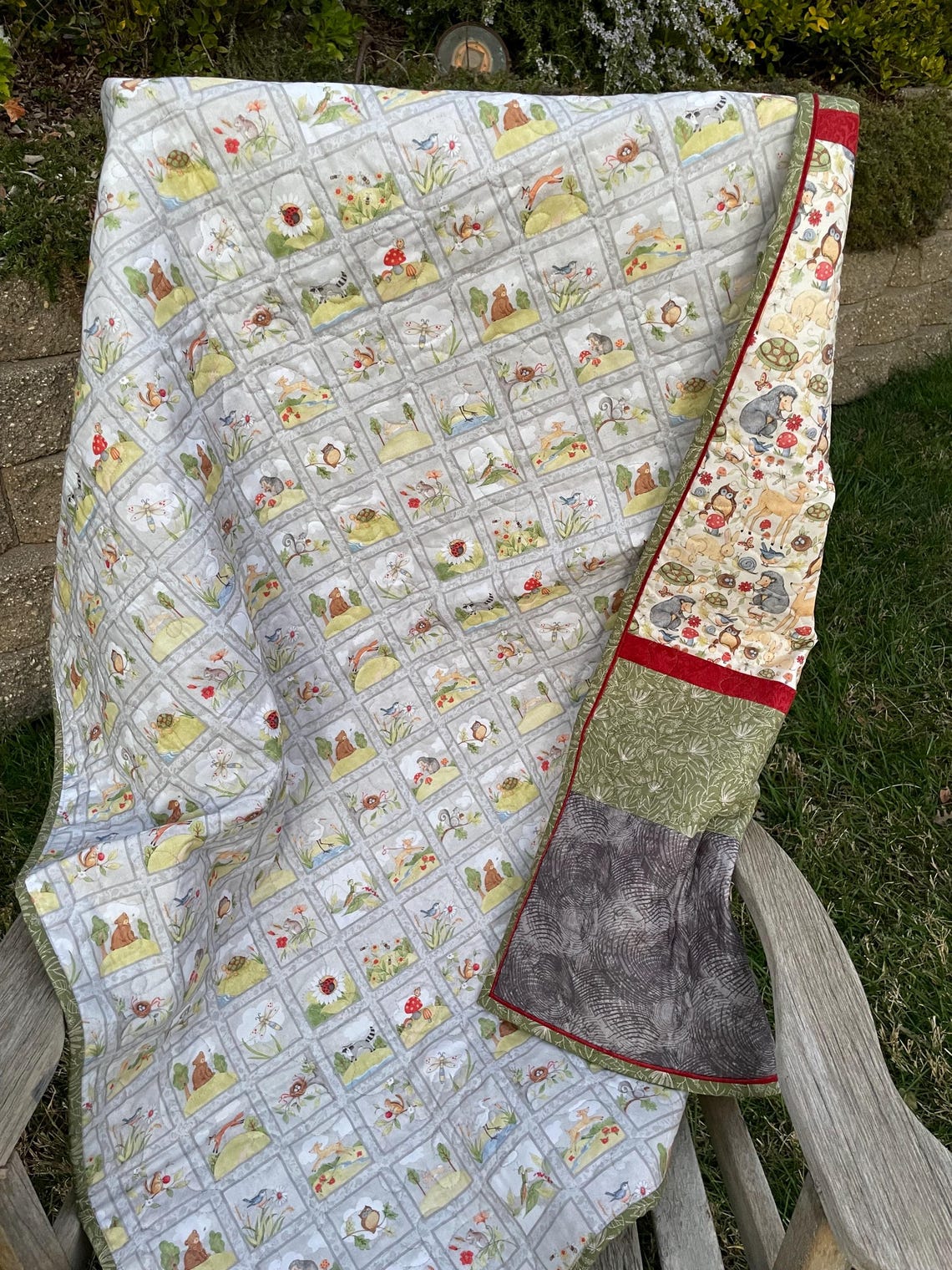Forest Animals Baby Quilt. Woodland Animals Baby Quilt, Crib Quilt ...