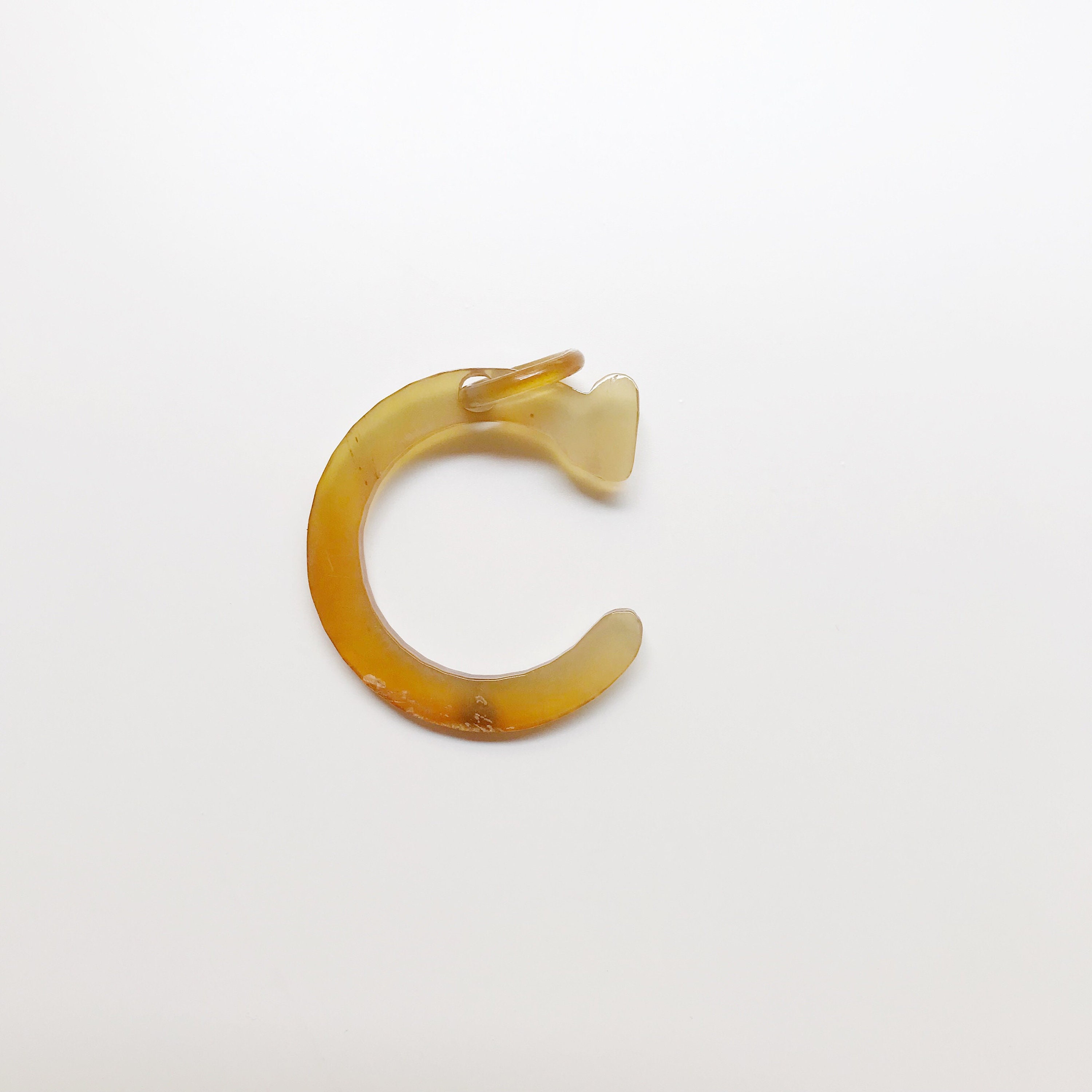 Buffalo Horn Letter Pendant, Letter A Pendant, Letter B, Letter C ...