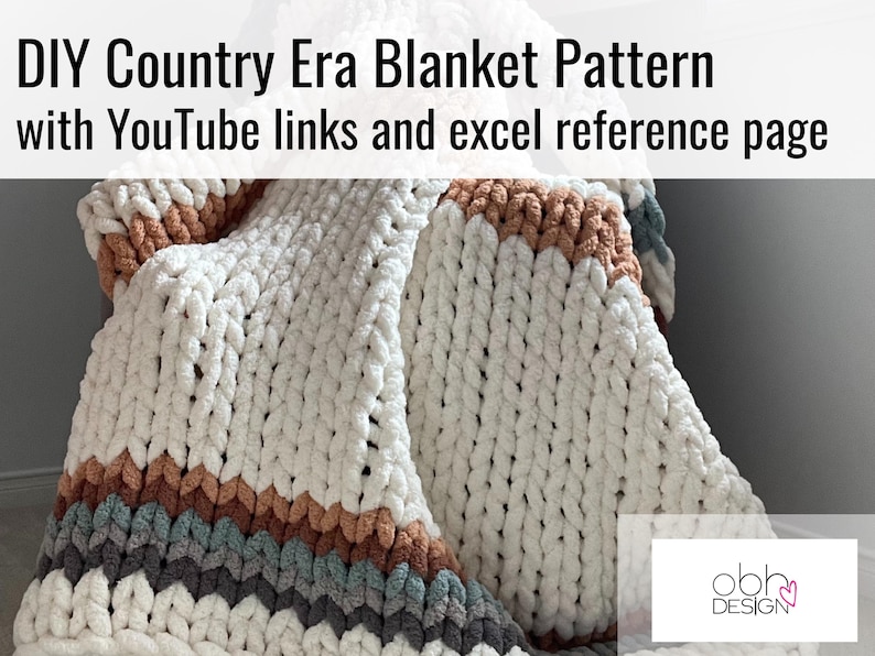 Chunky Chenille Blanket Knitting Pattern: Easy DIY Throw (PDF Pattern ...