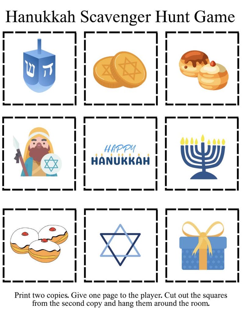 Hanukkah | Chanukah Scavenger Hunt Game - Etsy