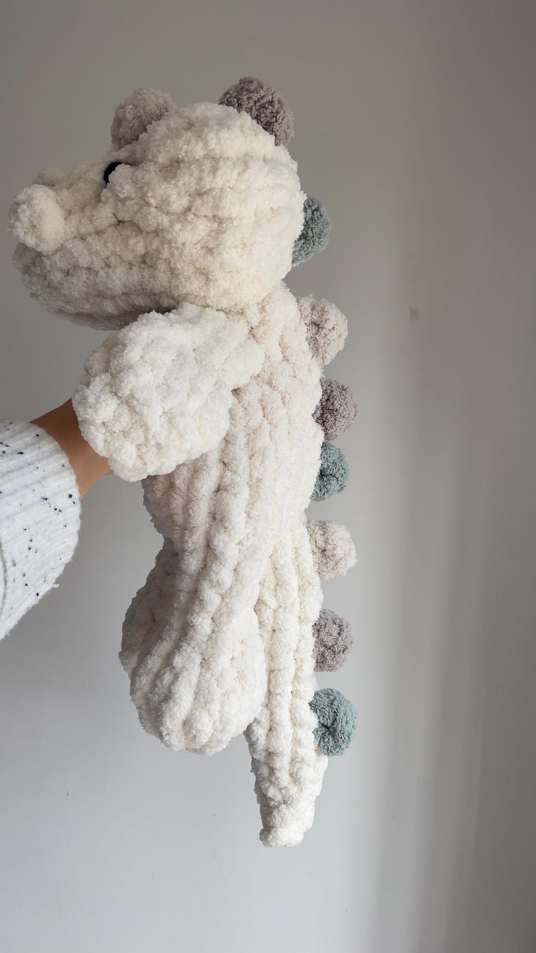 Rexy Dino Snuggler | Plush Dinosaur Toy | Chenille Yarn Dino | Baby ...