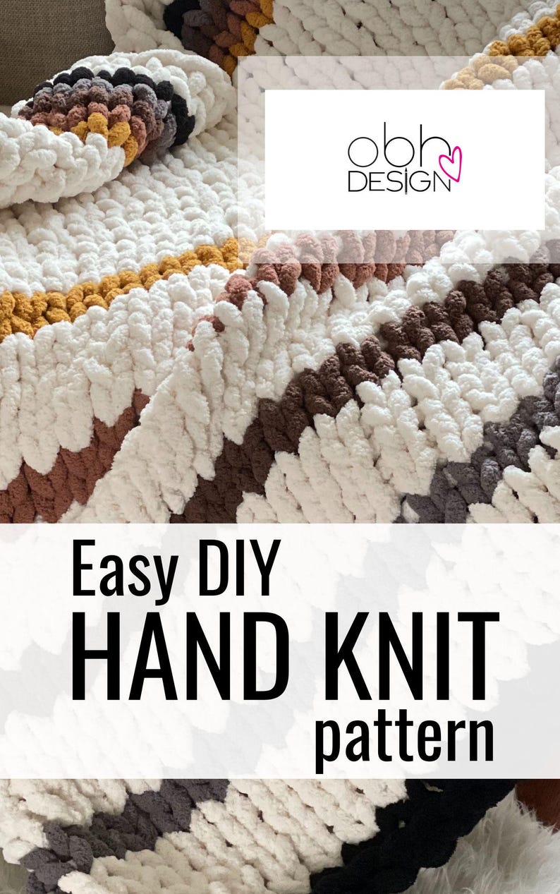 Chunky Chenille Blanket Knitting Pattern: Easy DIY Throw (PDF) - Etsy