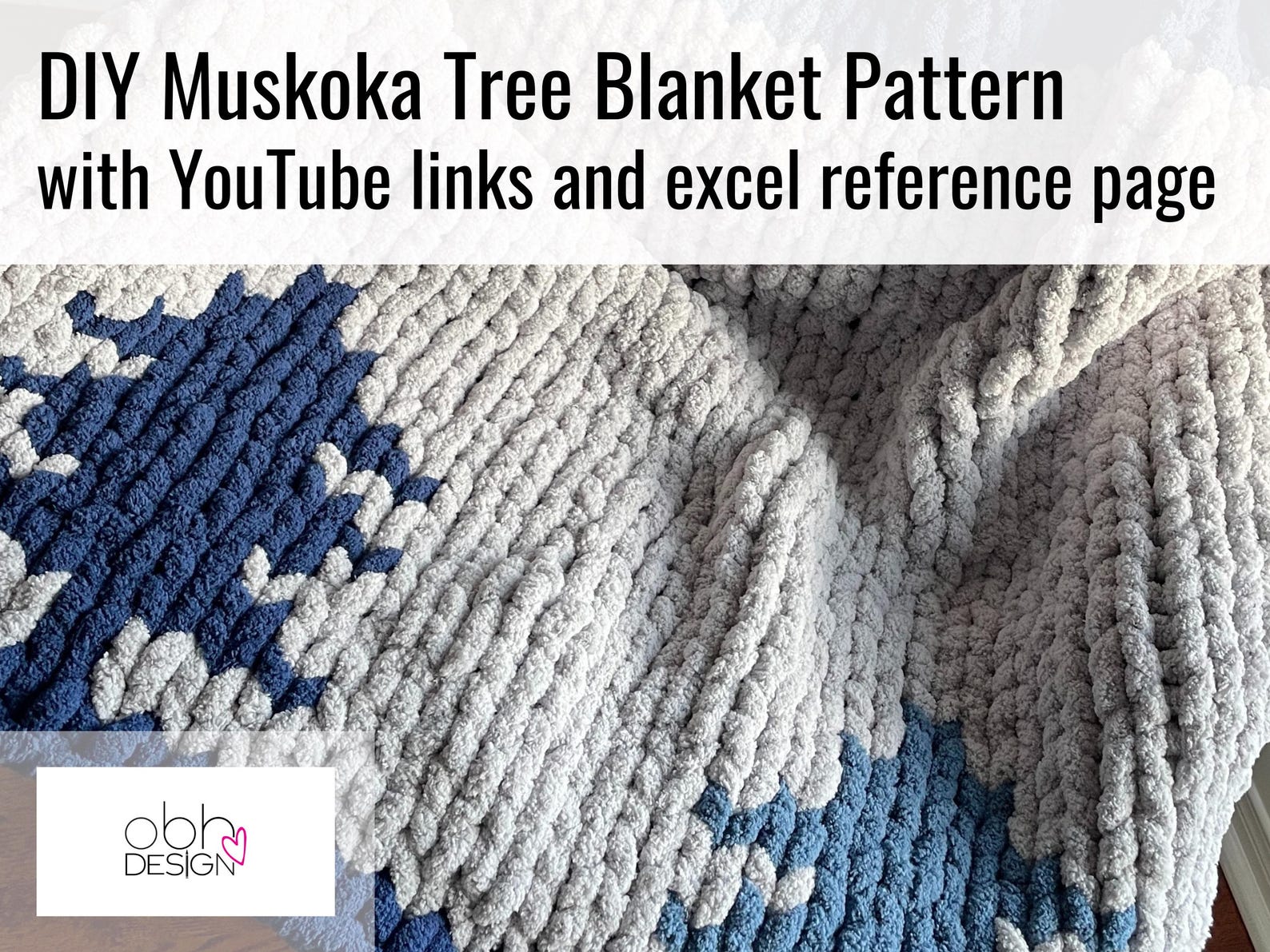 Chunky Chenille Muskoka Tree Blanket Knitting Pattern (PDF) - Etsy