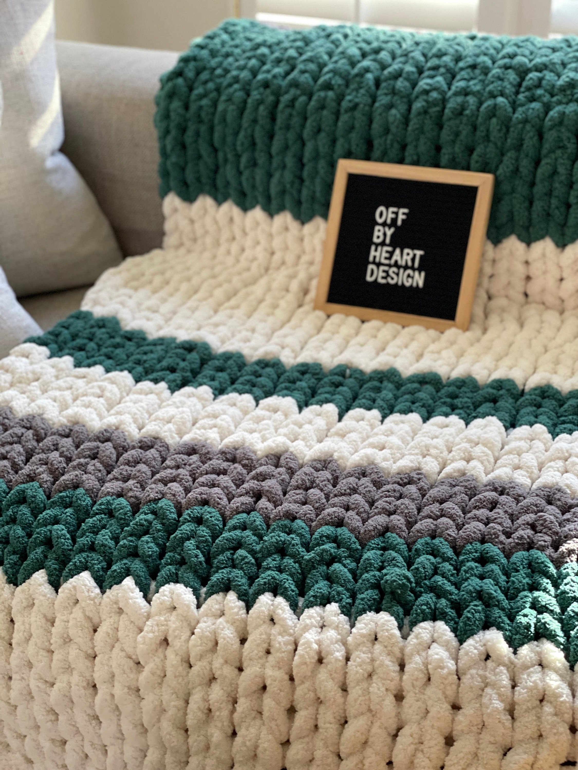 Chunky Chenille Blanket Pattern: Finger Knit DIY Throw (PDF Pattern) - Etsy