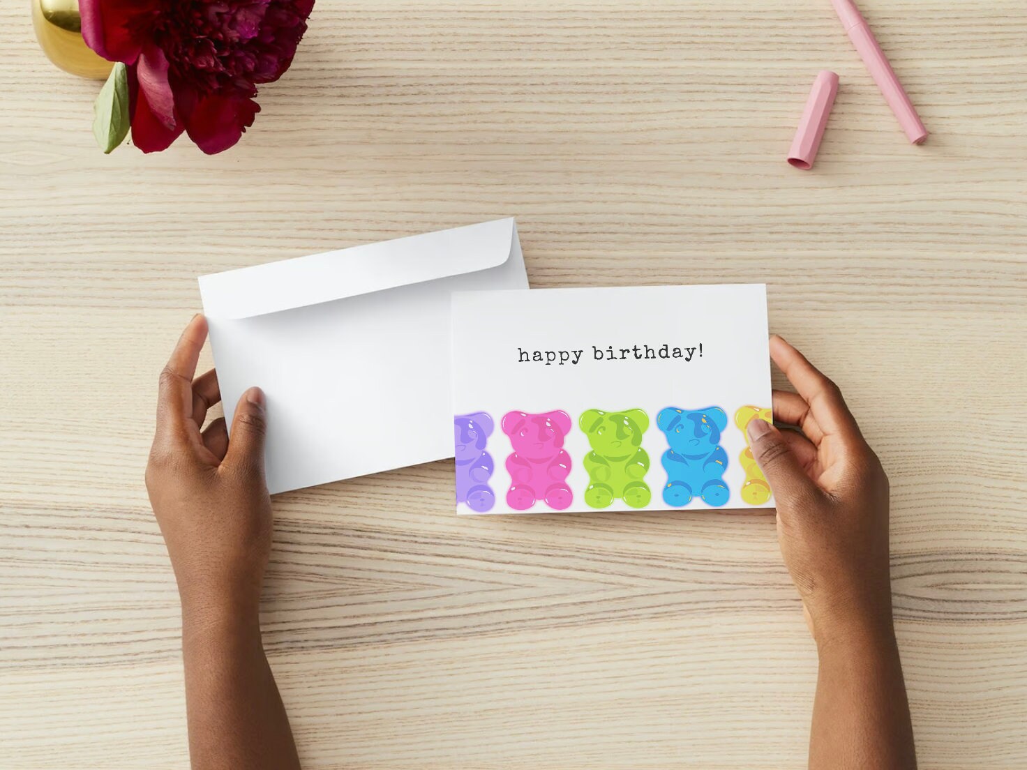 Gummy Bear Happy Birthday Card | PRINTABLE - Etsy