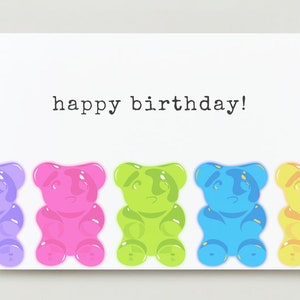 Gummy Bear Happy Birthday Card | PRINTABLE - Etsy