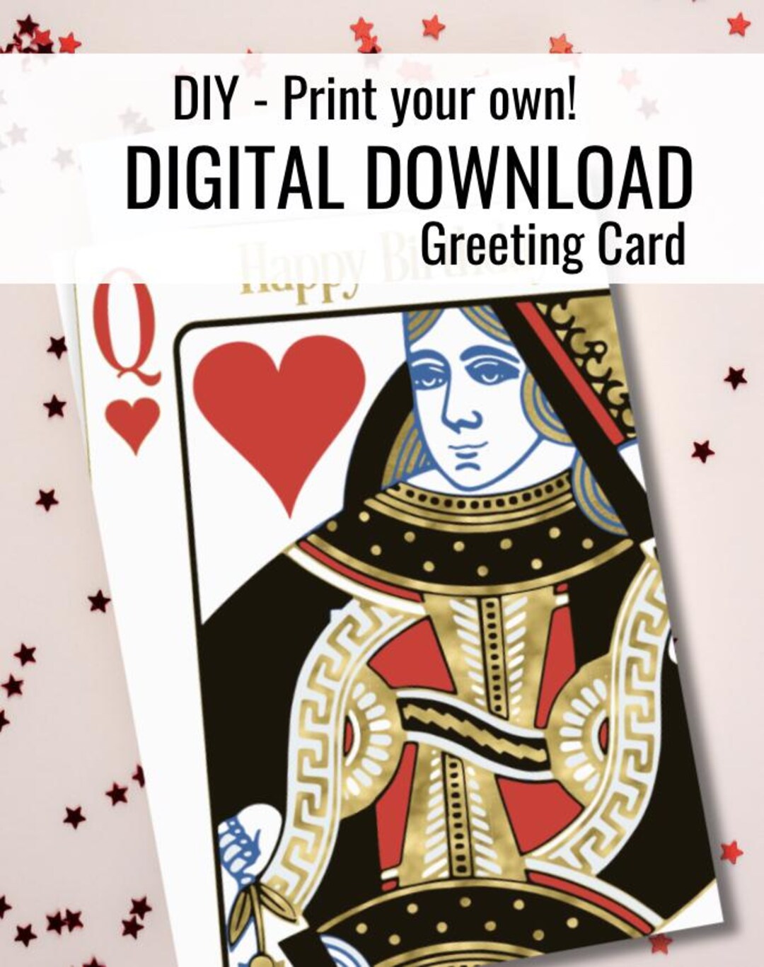Happy Birthday Queen Digital Card | Playing Card-themed Birthday ...