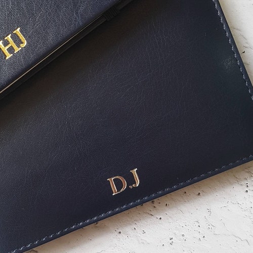 Personalised Notebook Navy Blue A5 Journal or Sketchbook dot - Etsy UK