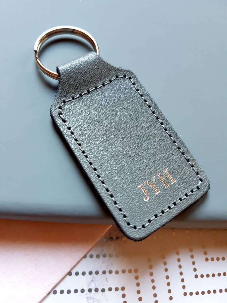 Personalised Keyring Genuine Leather Key Fob. Custom Key - Etsy UK