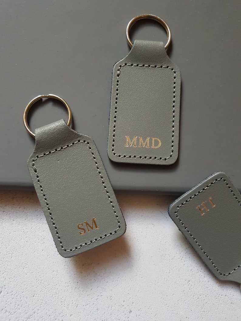 Personalised Keyring Genuine Leather Key Fob. Custom Key - Etsy