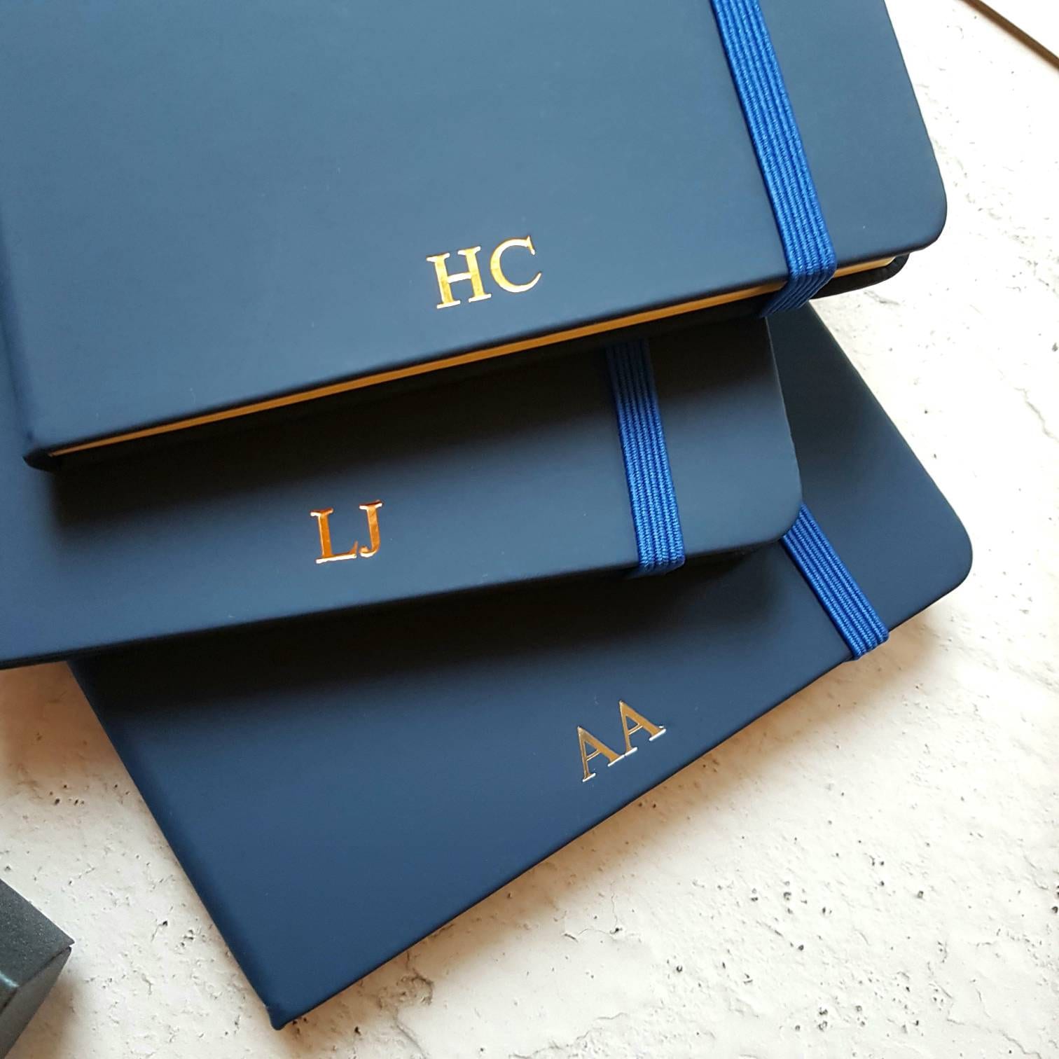 Personalised Notebook Navy Blue Lined A5 Luxury Journal. - Etsy UK