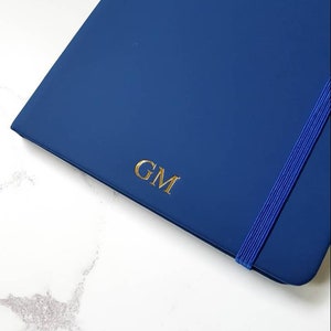 Personalised Notebook A5 or A6 Lined Navy Blue Journal. - Etsy UK