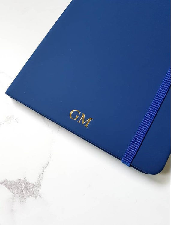 Personalised Notebook A5 or A6 Lined Navy Blue Notebook. | Etsy UK