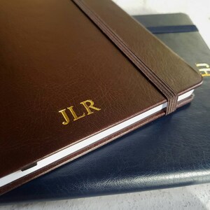 Personalised Notebook or Sketchbook, Brown A5 Journal With Bullet ...