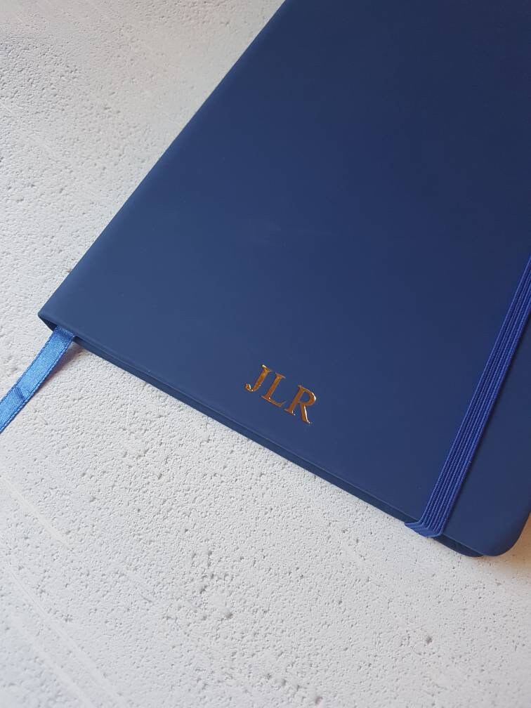 Personalised Notebook A5 or A6 Lined Navy Blue Notebook. | Etsy UK