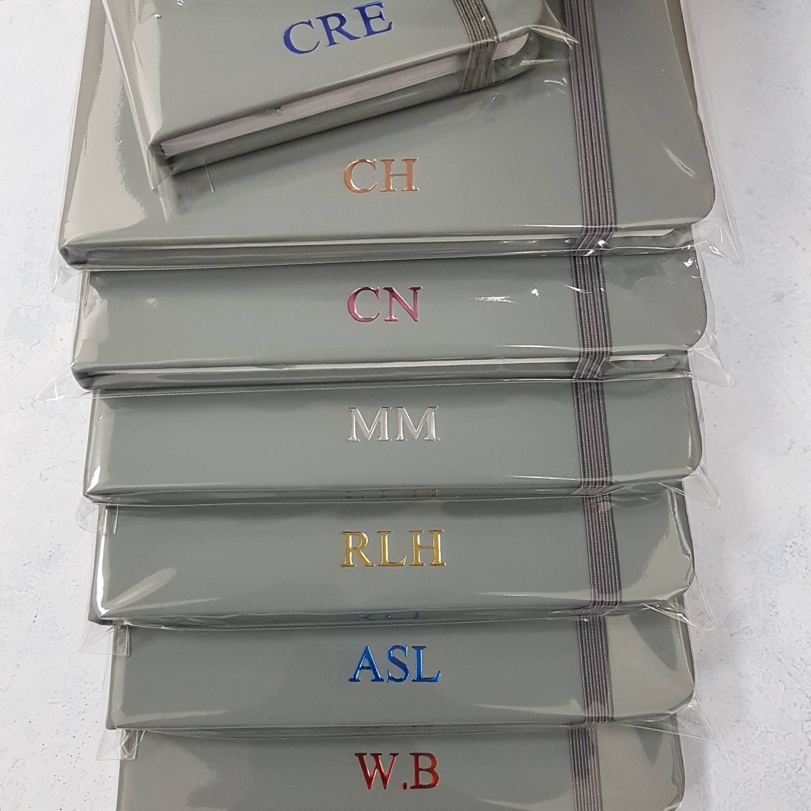 Lined Grey Notebook Personalised A5 or A6 Notebook With Foil - Etsy UK