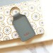 Personalised Grey Keyring Key Fob Custom Leather Key Ring. - Etsy