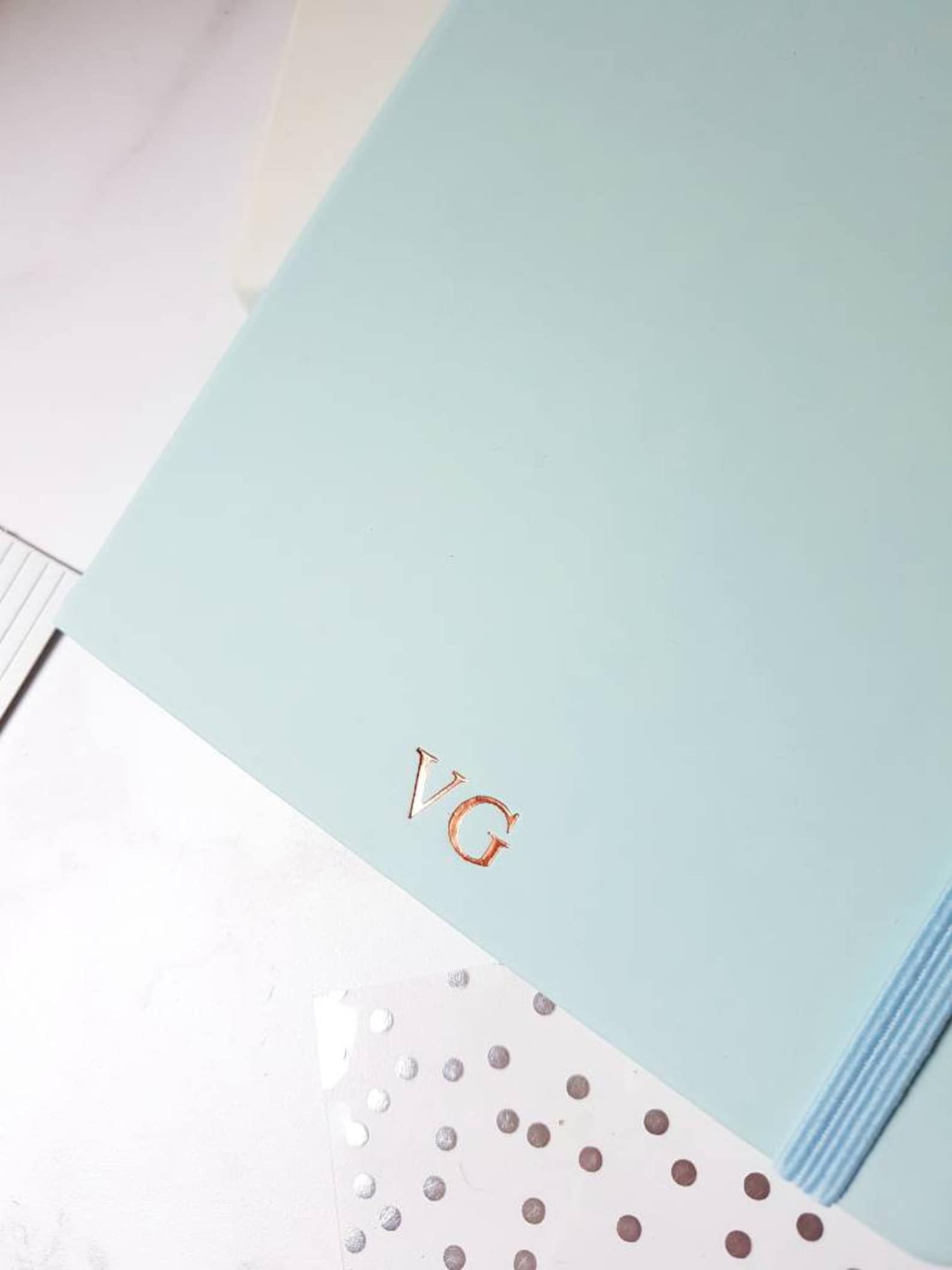 Personalised Notebook Light Blue A5 Lined Luxury Journal With | Etsy UK