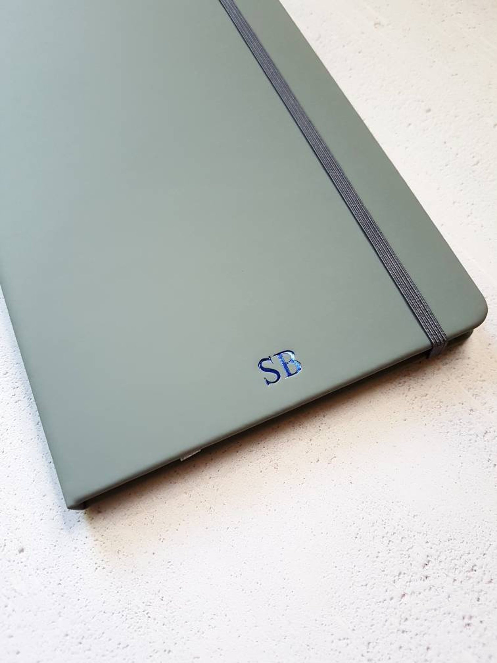 Lined Grey Notebook Personalised A5 or A6 Notebook With Foil - Etsy UK