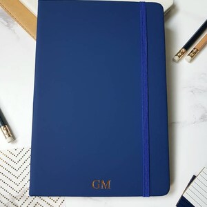 Personalised Notebook A5 or A6 Lined Navy Blue Journal. - Etsy UK