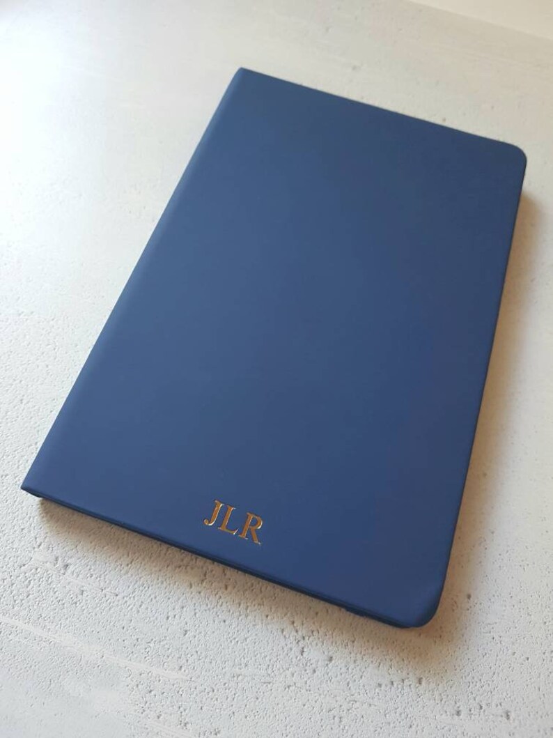 Personalised Notebook A5 or A6 Lined Navy Blue Notebook. | Etsy UK