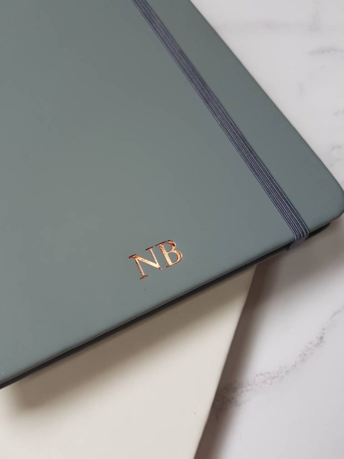 Lined Grey Notebook Personalised A5 or A6 Notebook With Foil - Etsy UK