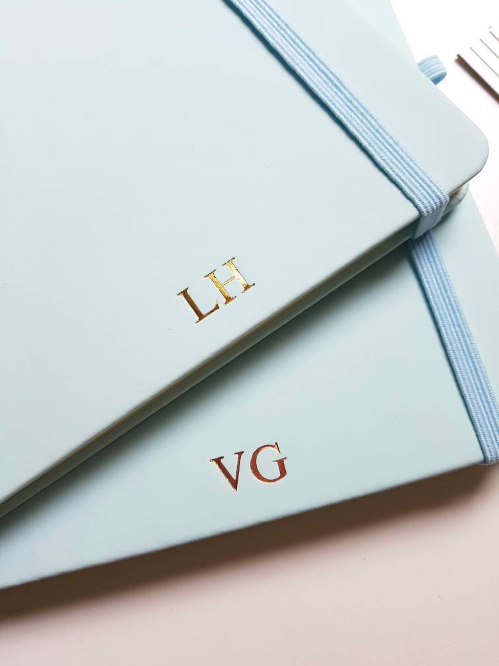 Personalised Notebook Light Blue A5 Lined Luxury Journal With | Etsy UK