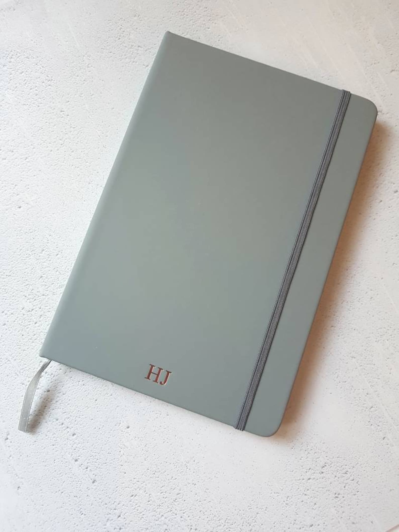 Lined Grey Notebook Personalised A5 or A6 Notebook With Foil - Etsy UK