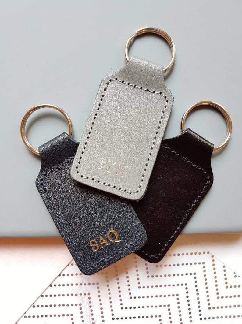 Personalised Keyring Genuine Leather Key Fob. Custom Key - Etsy