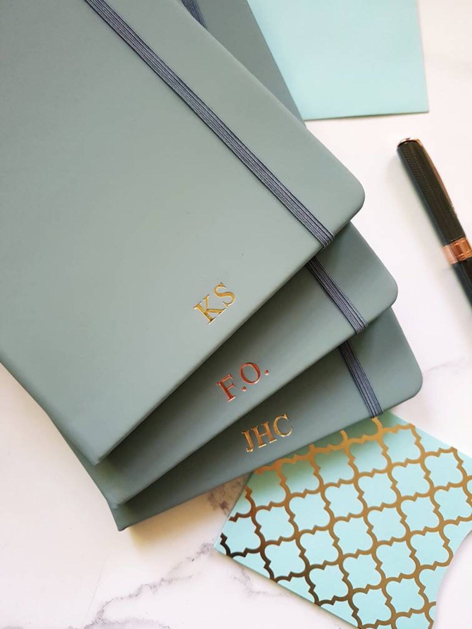 Lined Grey Notebook Personalised A5 or A6 Notebook With Foil - Etsy UK