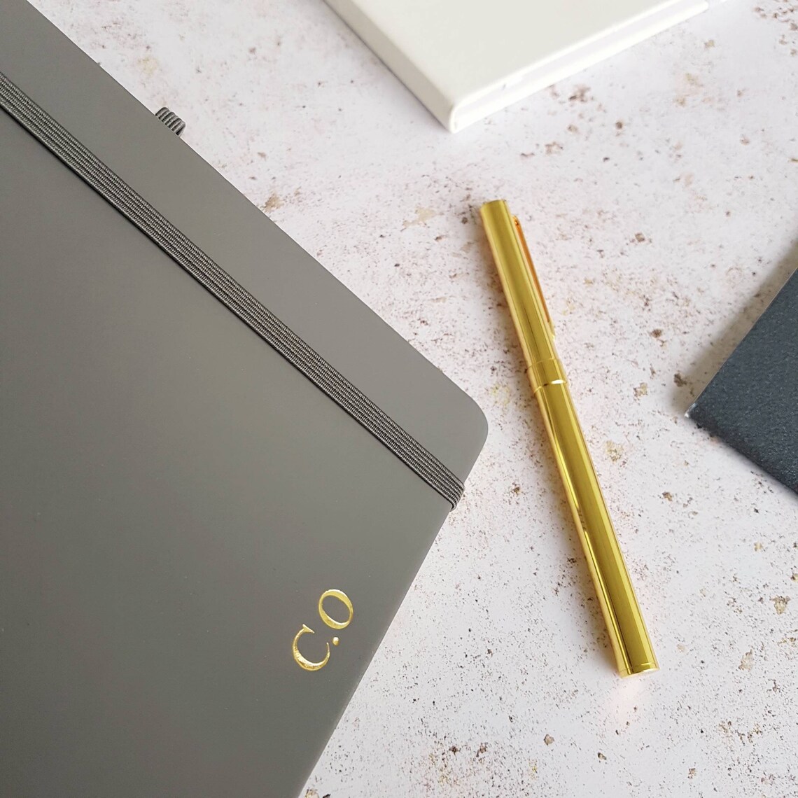 Personalised Grey Notebook & Metal Pen Set A5 Lined Luxury - Etsy